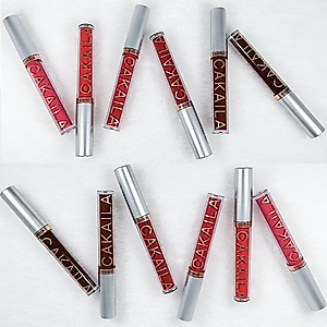 KARNAR 6 Pcs Lipstick Matte Liquid Lipstick Lipgloss Set for Women labiales mate 24 horas originales matte larga duracion 24 Deep Red Original 24 Hours Lipstick Lip Stain Long Lasting Waterproof.