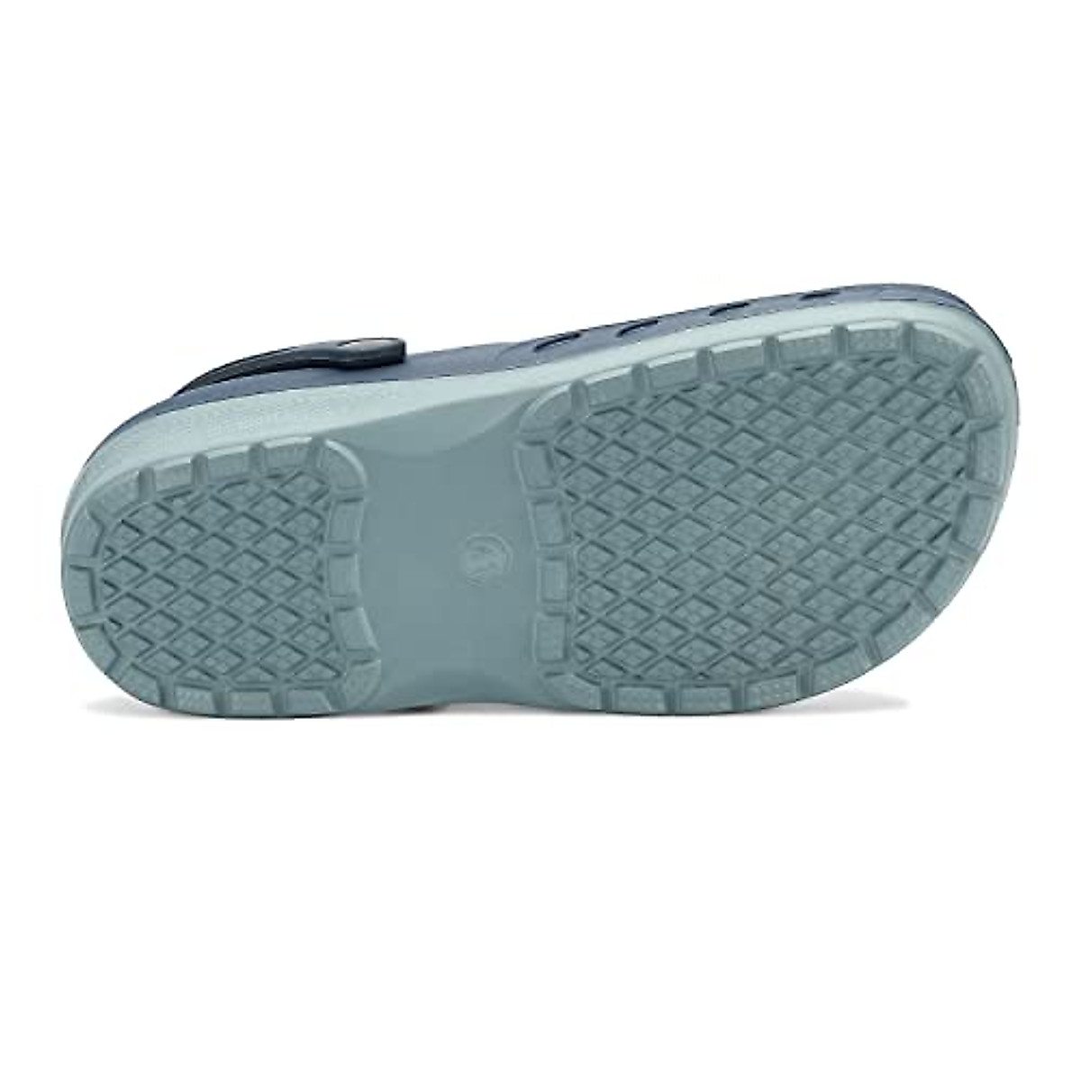 FitVille Wide Chef Shoes Men Clogs with Arch Support, Slip Resistant Garden Work Shoes for Men, Blue Grey, Size 9