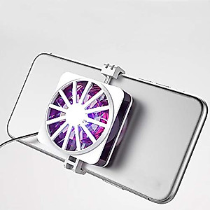 JYXDKD Mobile Phone Cooler Universal Gaming Phone Cooler Portable RGB Fan Holder Heat Sink Anchor Game Radiator