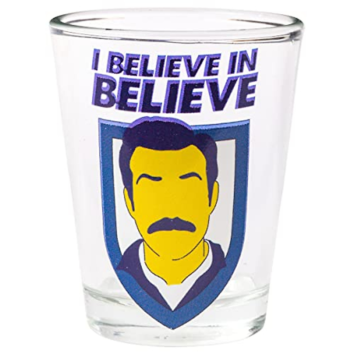 Silver Buffalo Ted Lasso Quotes 4-Pack Mini Glass Set, 1.5 Ounces, Multicolor