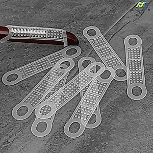 NaienCraft, Pack 100 Non-Slip Rubber Clothing Hanger Grips Silicone Shoulder Grip Clothes Hanger Strips for Wood and Plastic Hangers Hanging Accessories Clear