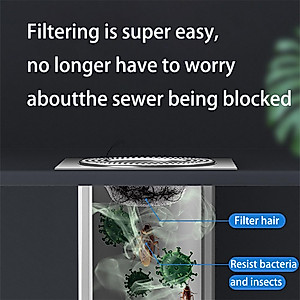 Bathtub Drain Hair Catcher, Fast Drain Shower Drain Hair Catcher, Stainless Steel Drain Protector for Bathroom Pop-up Drain, Kitchen and General Drain (4 PCS，Outer Diameter 3.55in/Inner Diameter 2in)