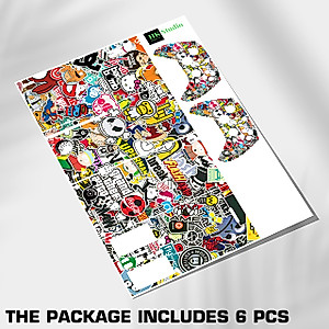HK Studio Sticker Bomb Decal Skin to Cover X-Box Series X with No Bubble, Waterproof, Full Protection - Including 2 Controller Skins and Console Skin
