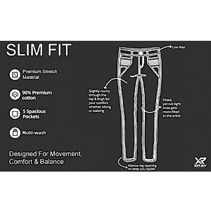 X RAY Boys Distressed Jeans (2T-16), Elastic Waist Biker Moto Distressed Ripped Denim Jeans for Boys & Colored Pants, Jet Black - Minor Rips, 4T