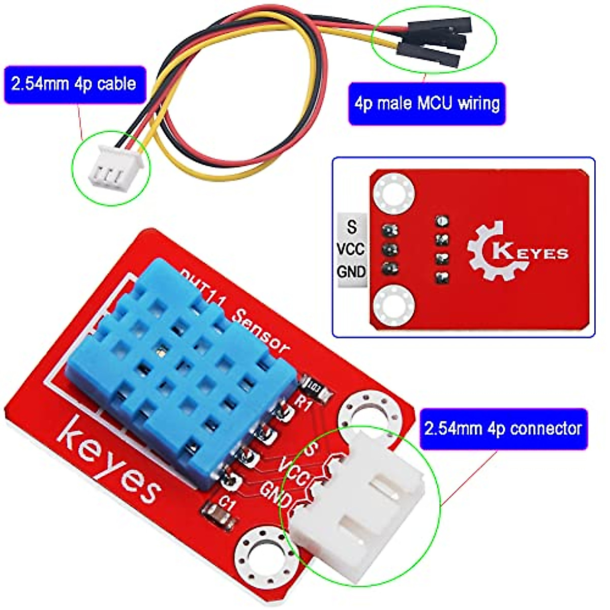 NEXTION Enhanced Display 3.2 inch NX4024K032 + DHT11 Temperature Humidity Sensor