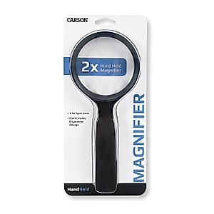 Carson HandHeld 2x Power Magnifier with 4.5x Spot Lens (JS-36)