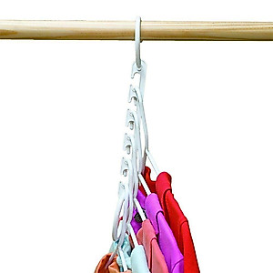 Wonder Hanger – Pack of 8 in White, Magical Cascading Hangers, Space Saving Solution for Your Closet