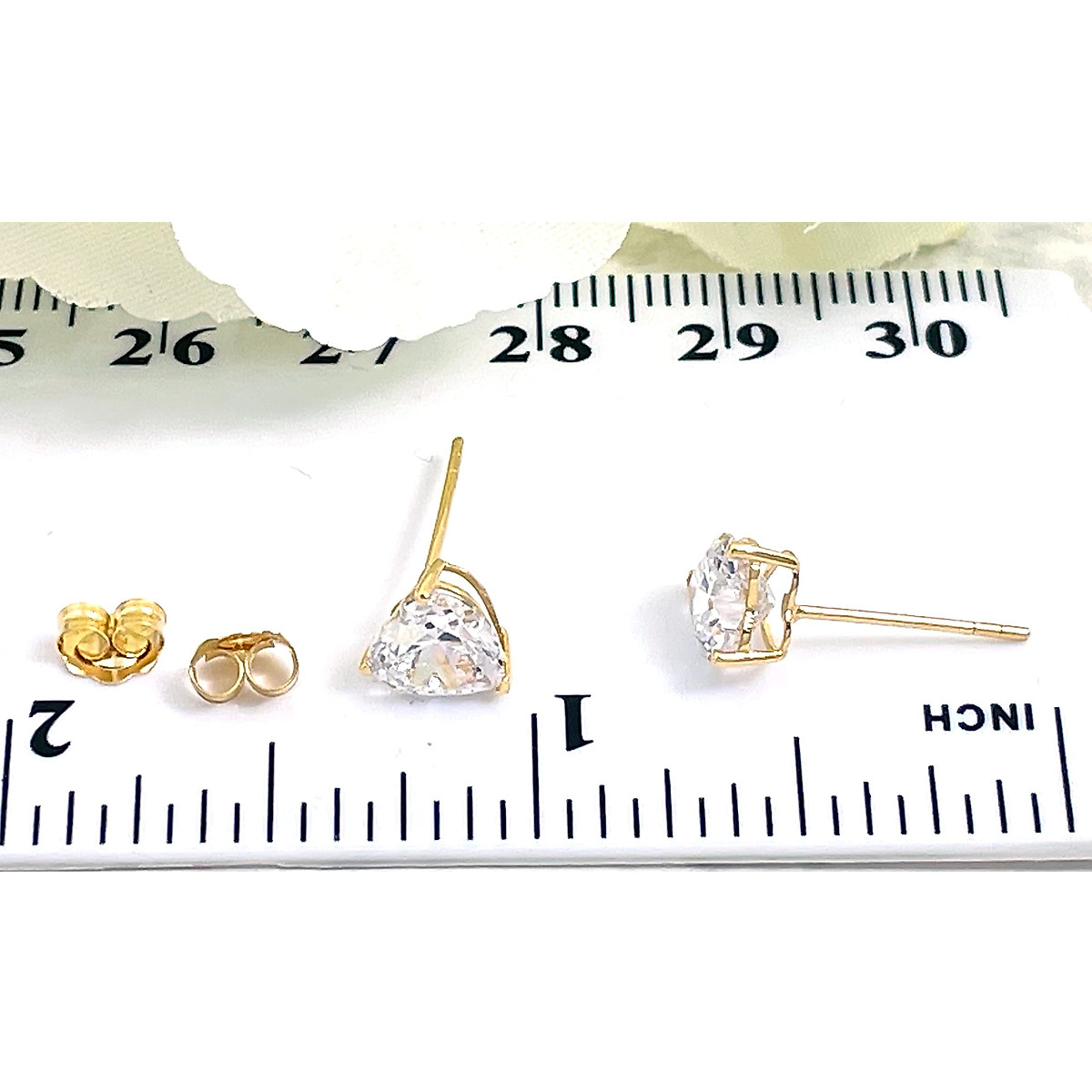 2 carat Diamond Earrings 18k SOLID GOLD Heart shaped Diamond Studs HANDMADE Jewelry gifts for women 6.5 mm Solitaire Heart Cut Diamond Earrings gift for Birthday Mothers Day Anniversary wife present