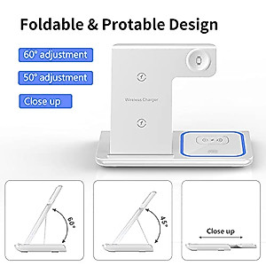 Wireless Charger,RUI MAI LAI 3 in 1 Wireless Charger Station for Apple iPhone/iWatch/Airpods,iPhone 13/12/11 (Pro, Pro Max)/XS/XR/XS/X/8(Plus),iWatch 7/6/SE/5/4/3/2,AirPods 3/2/pro