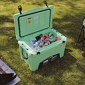 Xspec 60 Quart Roto Molded High Performance Camping Cooler Ice Chest | Pro Tough Durable Outdoor Ice Chest, Seafoam