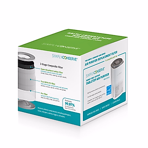 Simply Conserve 1000 Series Tabletop Air Purifier 3-Stage Replacement Filter