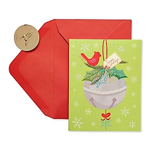 Papyrus Christmas Cards Boxed with Envelopes, Happy Holiday Season, Jingle Bell (20-Count)