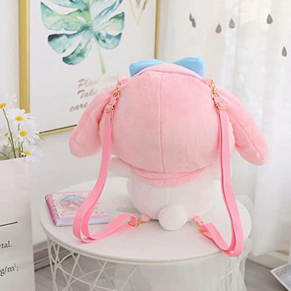 Anime Plush Backpack Cartoon Shoulder Bag Anime Toy Bag Kawaii Cosplay Cute Soft Bag for Birthday Gifts, Pink