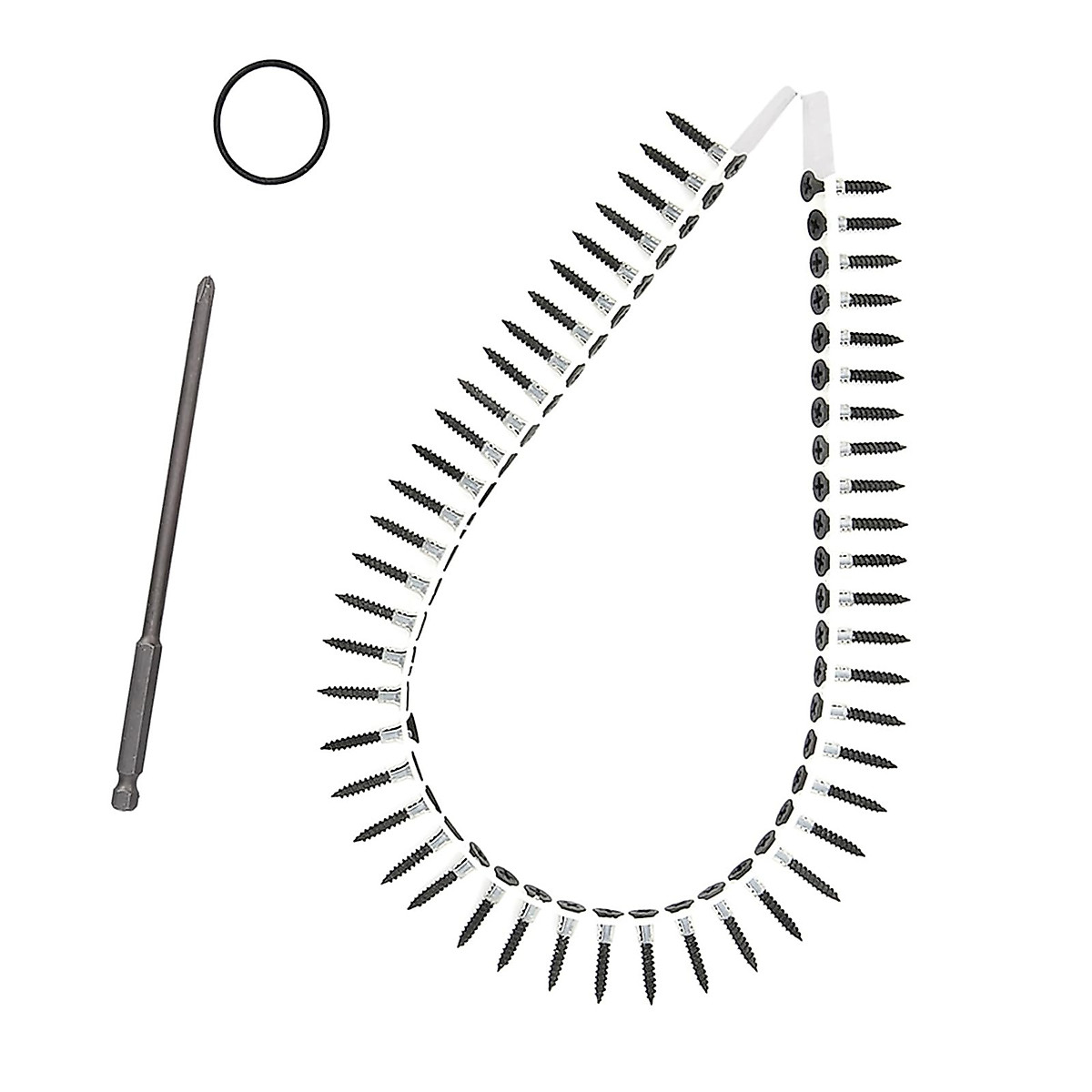 Auto Feed Screw Guns, Collated Screw Guns Chain Nail Guns Adapter Automatic Electric Drill Screw Tightening Equipment Installed on Electric Drill for Gypsum Board/Partition Wall/Wood Board/Ceiling