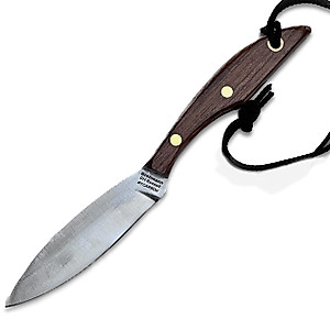 Grohmann D.H. Russell Original Canadian Belt Knife #R1C - Handmade Carbon Steel Hunting Knife with Premium Leather Sheath - Made in Canada