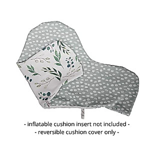 Premium High Chair Cushion Cover | Compatible with IKEA High Chair Accessories for Antilop Highchair | Reversible | Soft, Durable, Parent & Baby Approved for Baby High Chair (Sage-Dot/Greenery)