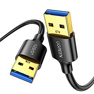UGREEN USB to USB, 5 Gbps USB 3.0 Cable, Nylon Durable Male to Male Cable, Compatible with Hard Drive, Cooling Fan/pad, Camera, DVD Player, TV, Flash Light, Hub, Monitor, Speaker, and More 6.6 FT …