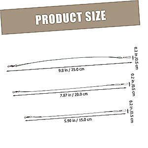 BESPORTBLE 60 Pcs Lure Anti-Bite Line Professional Fishing Leader Fishing Wires Fishing Leading Ropes Fishing Equipment Fishing Leading Wire Fishing Tackles Swivel to Rotate Steel Major