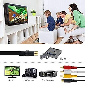 SS(セガサターン)用S端子付AVケーブル SEGA SATURN/金メッキ S端子ケーブル 高画質 1.8ｍ