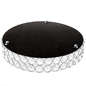 Hedume Mirrored Crystal Vanity Tray, 10 Inches Crystal Cosmetic Makeup Tray, Ornate Decorative Tray for Perfume, Jewelry and Makeup