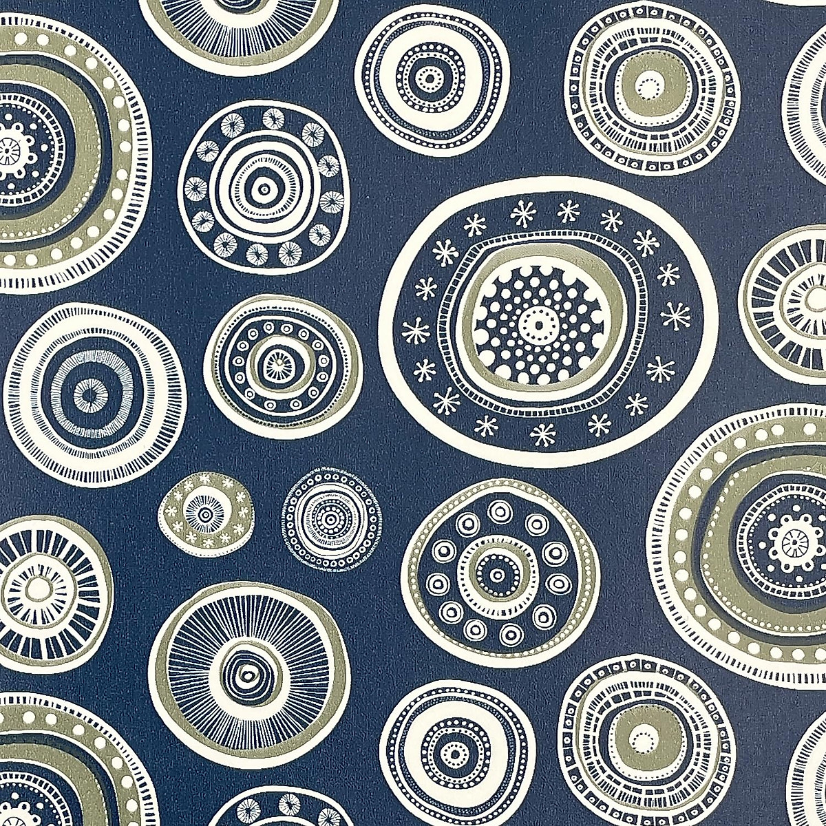 Yifely Self-Adhesive Shelf Liner Removable Drawer Paper for Dorm Apartment Furniture Decor, Modern Circle, 17.7 Inch by 9.8 Feet