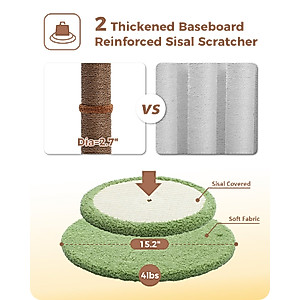 PETEPELA Cat Scratching Post, 33" Tall Cat Scratcher for Large Cats with Interactive Balls& 100% Sisal Covered Kitten Scratch Posts for Indoor Cats(Brown)