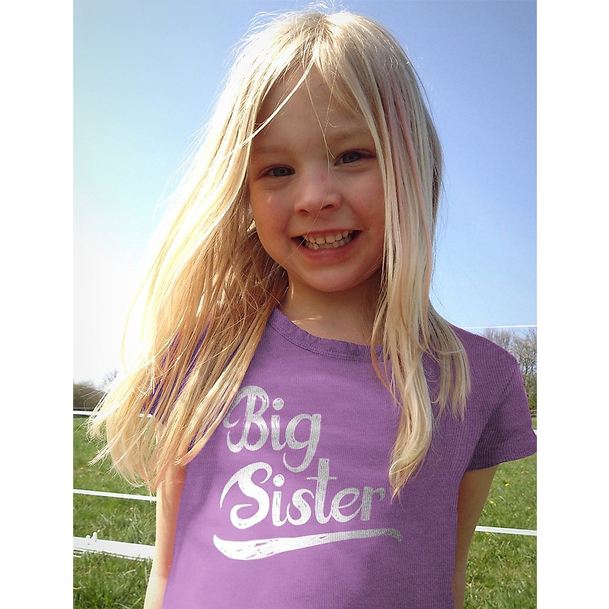 Tstars Big Sister Little Sister Matching Outfits Baby Announcement Sibling Shirts Set Girls Shirt Wow Pink/Baby Pink Kids Shirt 5/6 / Baby Newborn