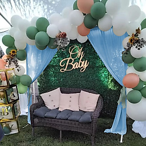 10ft×9ft Wrinkle Free Baby Blue Backdrop Curtains for Parties, Thick Fabric Photo Backdrop Drapes for Wedding Birthday Baby Shower Gender Reveal Photography Home Decor