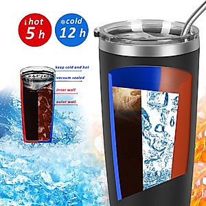 Cosictic I Am A Proud Boss Of Freaking Awesome Employees Travel Tumbler, Funny Birthday Bosses Day Gift for Men Boss Manager Director Leader, 20 Oz Insulated Stainless Steel Tumbler with Lid, Black