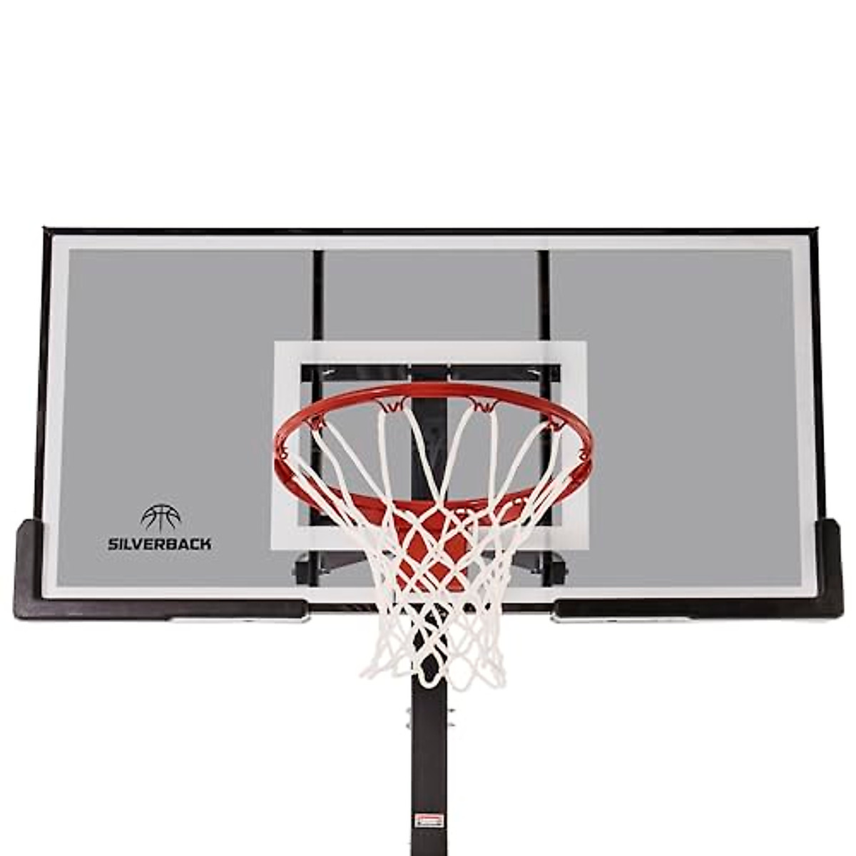 Silverback Ghost Basketball Goal with 60-Inch Tinted Tempered Glass Backboard