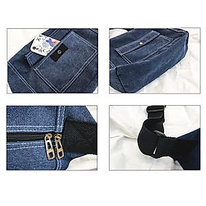 Women Denim Tote Bag Denim Shoulder Bag Hobo Crossbody Handbag Casual School Work Beach Bag(A03)