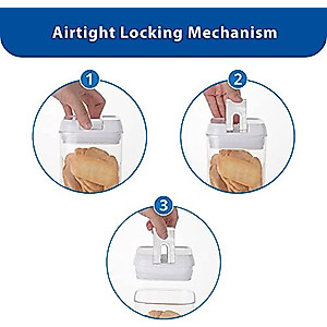 Lifetime Home 14 PACK Airtight Food Storage Containers Set w/Lids for Kitchen & Pantry Organization - BPA-Free for Cereal, Pasta, Rice, Vegetables & Flour - Free Labels & Marker - WHITE