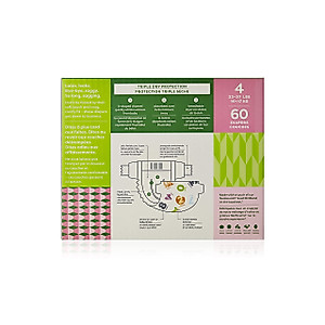 Babyganics Diapers, Size 4, 60 ct, Ultra Absorbent Diapers