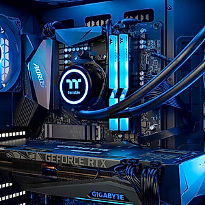 Thermaltake View 380 Liquid-Cooled PC (AMD Ryzen 7 5800X, RTX 3080, 16GB RGB 3600Mhz DDR4 ToughRAM RGB Memory, 1TB Gen4 NVMe M.2, WiFi, Win 10 Home) Gaming Desktop Computer V51B-X570-38V-LCS