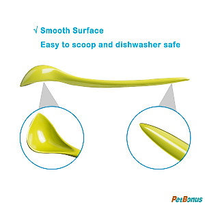 PetBonus 3-Pack Pet Food Can Spoon，Dog Cat Food Spoons, Long Handle Special Curved Design for Dog Cat Food Can Spoons