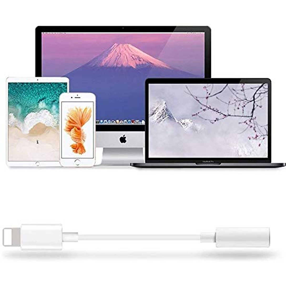 (Apple MFi Certified) Lightning to 3.5mm Headphone Jack Adapter, 3 Pack iPhone to 3.5mm Audio Aux Jack Adapter Dongle Cable Converter Compatible with iPhone 13 12 11 Pro XR XS Max X 8 7 iPad