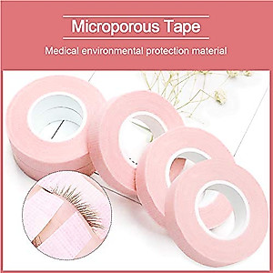 EBANKU 5 Rolls Eyelash Extension Tape, Eyelash Tape for Lash Extension Breathable Micropore Fabric Tape for Eyelash Extension Supplies (9m/10 Yards)