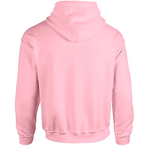 Gildan Men's Heavy Blend Fleece Hooded Sweatshirt G18500 (Large, Light Pink)