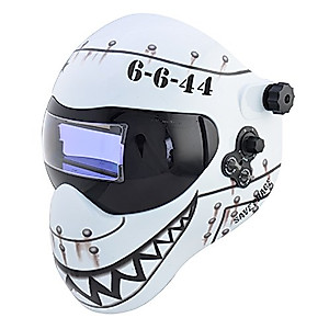 Save Phace Auto Darkening Welding Helmet D-Day EFP E Series - Ear to Ear Vision Welder Hood Grinding Mask with External 2 x 4" Adjustable ADF for SMAC/MIG/TIG/SPOT - 2 Sensors Solar Powered (3012602)