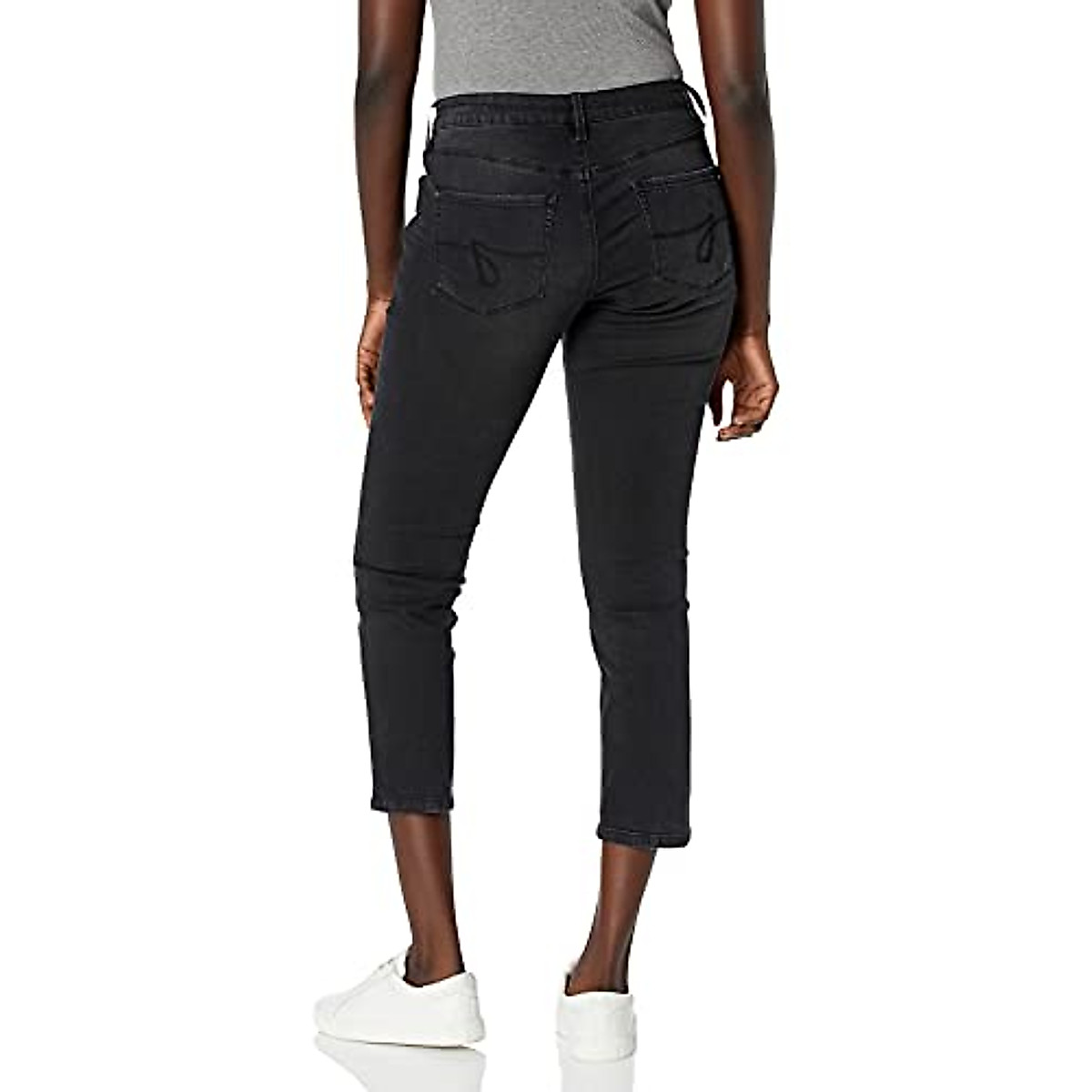 Jag Jeans Women's Mera Skinny Ankle Jean, Black + Destroy, 10