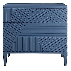 BOWERY HILL Contemporary Drawer Chest in Deep Sea Blue
