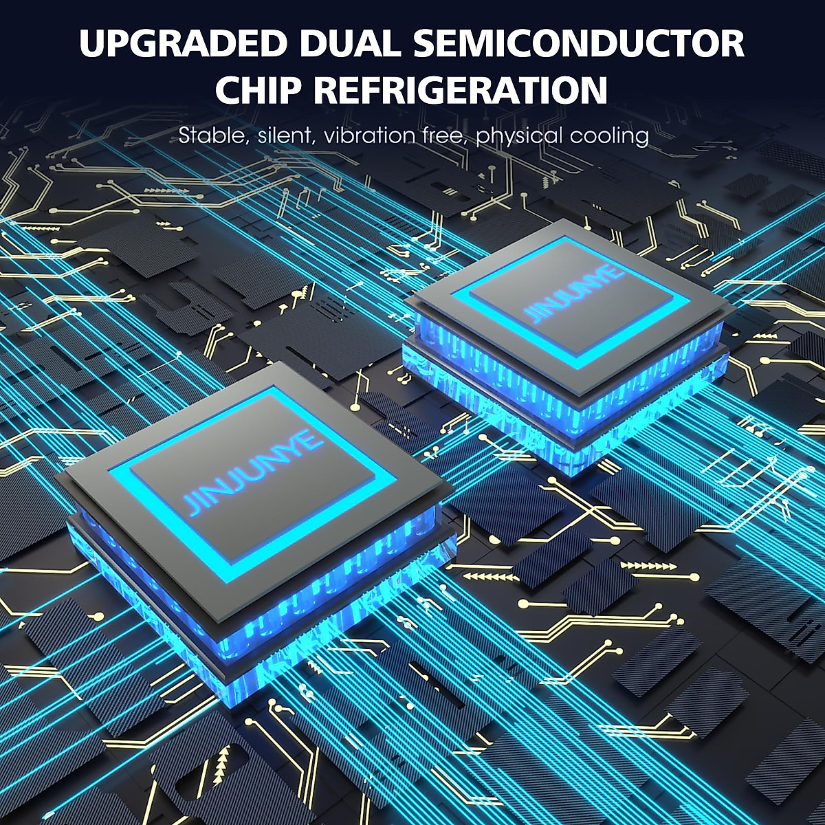 JINJUNYE Wine Cooler Refrigerator, Upgrade 12 Bottle Wine Fridge Small Dual Chip, Countertop Wine Cooler Temperature Control, 46-66°F, Mini Freestanding Wine Cellar for Home, Office, Bar