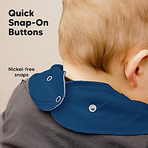 8-Pack Organic Baby Bandana Bibs for Girls - Super Absorbent Triangle Baby Bibs for Drooling and Teething Infant, 100% Cotton Extra Soft for Newborn, Infant 0-36 Months (Hunter)