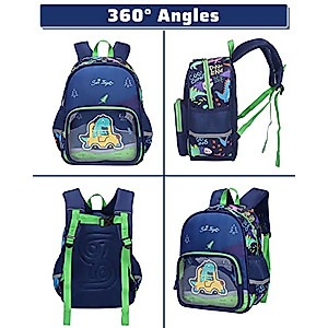 Tanou Toddler Backpack for Boys, 11 Inch Ultra-light Kids Small Backpacks, 2023 Cute Toddler Bag for Preschool Day Care, Dinosaur