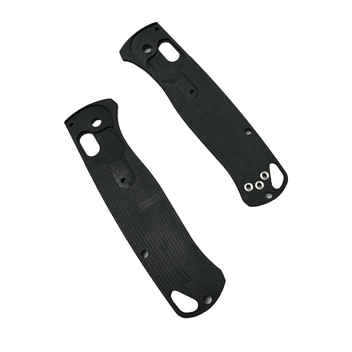 August Engineering Classic Scales For Benchmade Bugout Folding Knife 535 Precision Machined 6061 Aluminum Anodized Finish Yellow Ultem Black G10 (G10 Smooth Black) Knife Not Included