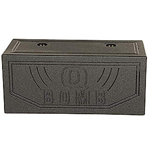 Q Power QBOMB15V Dual 15-Inch Vented Speaker Box from High Grade MDF Wood with Durable Bed Liner Spray