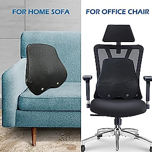 Big Ant Lumbar Support Pillow for Car, Car Back Support for Lower Back Pain with Ergonomic Design, Memory Foam Lumbar Back Support Cushion for Car Seat Home Office Chair Wheelchair, Black