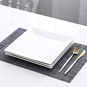 Porlien Classic Square 9.7-inch Dinner Plate Set of 3