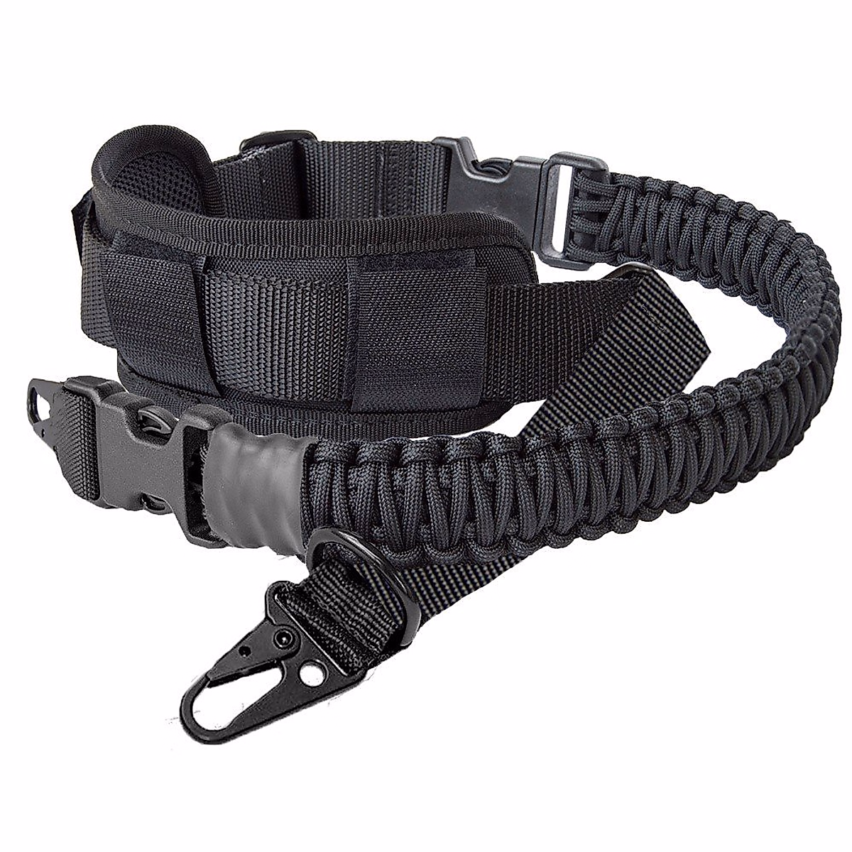 LANHE TACTICAL 550 Paracord 2 Point Rifle Sling with Shoulder Pad, Adjustable Two Point Gun Strap