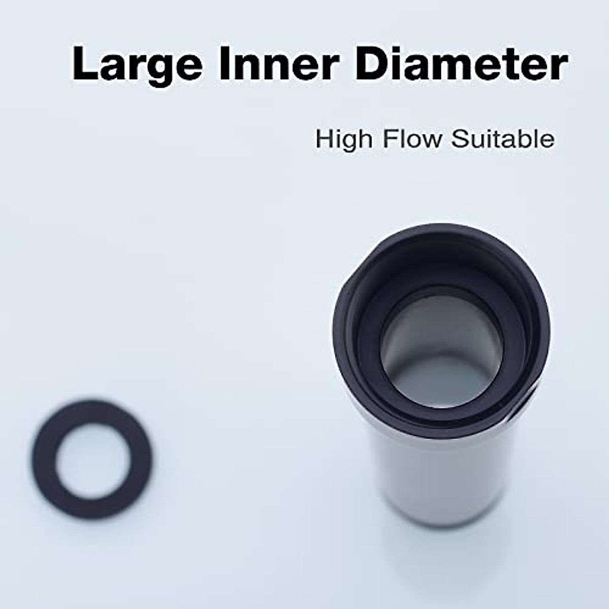 Matte Black Shower Arm Extension 4 Inch Arm Mount Extender for Rainfall Shower Head Combo, High Flow Female to Male 1/2 Inch Shower Pipe
